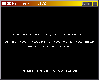 Screenshot of 3D Monster Maze (Windows, 2002) - MobyGames