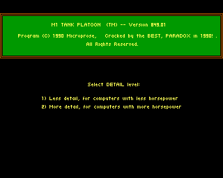 M1 Tank Platoon screenshots - MobyGames