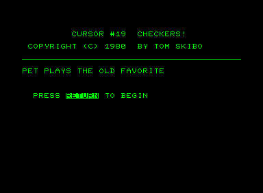 Checkers! (1980) - MobyGames