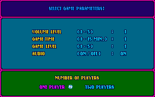 Screenshot of Rick Davis's World Trophy Soccer (Amiga, 1989) - MobyGames