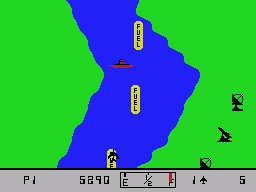 Screenshot of River Raid (MSX, 1982) - MobyGames