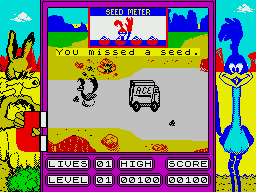Screenshot of Road Runner (ZX Spectrum, 1986) - MobyGames
