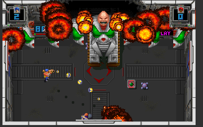 Screenshot of Smash T.V. (Arcade, 1990) - MobyGames