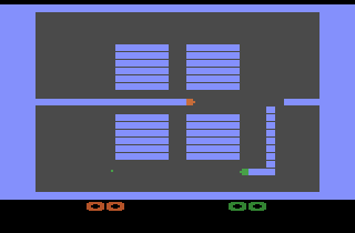 Screenshot of Warring Worms: The Worm (re)Turns (Atari 2600, 2005 ...