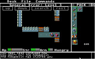 Screenshot of Rogue (Atari ST, 1980) - MobyGames