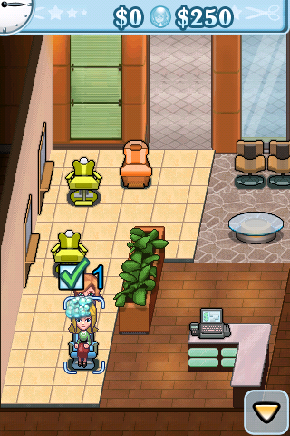 Screenshot of Sally's Salon (iPhone, 2007) - MobyGames