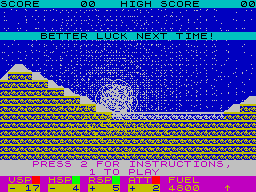 Screenshot of Apollo 11 (ZX Spectrum, 1983) - MobyGames