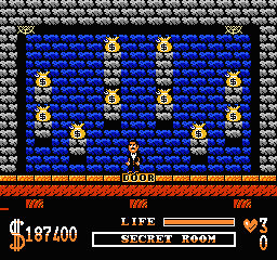 Screenshot of The Addams Family (NES, 1992) - MobyGames