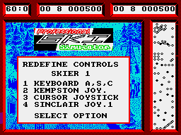Screenshot of Professional Ski Simulator (ZX Spectrum, 1988) - MobyGames
