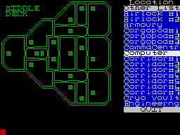 Screenshot of Alien (ZX Spectrum, 1984) - MobyGames
