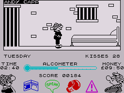 Screenshot of Andy Capp (ZX Spectrum, 1987) - MobyGames