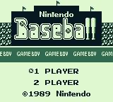 Screenshot of Baseball (Game Boy, 1983) - MobyGames