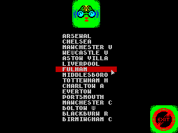 Screenshot of ZX Football Manager 2005 (ZX Spectrum, 2004) - MobyGames