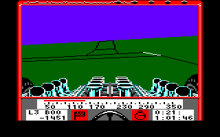 Screenshot of Stunt Track Racer (Amstrad CPC, 1989) - MobyGames