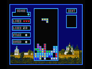 Screenshot of Tetris (MSX, 1988) - MobyGames