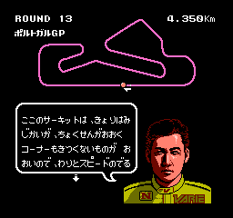 Screenshot of Michael Andretti's World GP (NES, 1988) - MobyGames