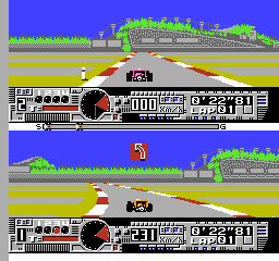 Screenshot of Michael Andretti's World GP (NES, 1988) - MobyGames