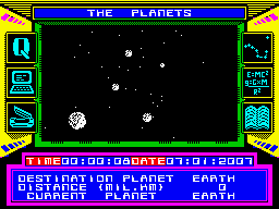 Screenshot of The Planets (ZX Spectrum, 1986) - MobyGames