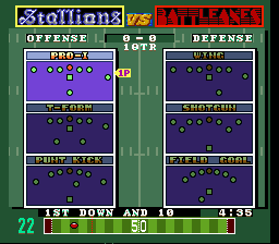 Screenshot of Football Fury (SNES, 1992) - MobyGames