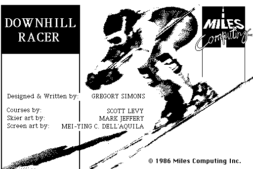 Downhill Racer (1986) - MobyGames