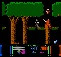 Screenshot of Wizards & Warriors (NES, 1987) - MobyGames