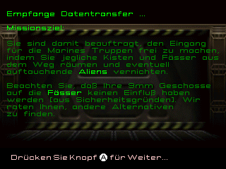 Screenshot of Alien Trilogy (SEGA Saturn, 1996) - MobyGames