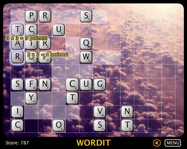 Screenshot of WordIt (Browser, 2009) - MobyGames