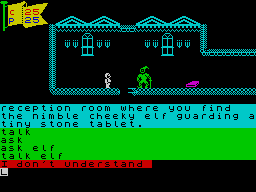 Screenshot of The Runes of Zendos (ZX Spectrum, 1984) - MobyGames