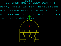Screenshot of Byte (ZX Spectrum, 1983) - MobyGames
