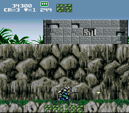 Screenshot of GunForce: Battle Fire Engulfed Terror Island (SNES, 1991 ...