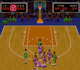 Screenshot of Super Slam Dunk (SNES, 1993) - MobyGames