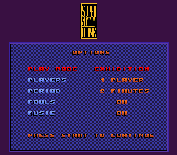 Screenshot of Super Slam Dunk (SNES, 1993) - MobyGames