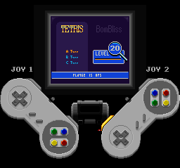 Screenshot of Super Tetris 2 + Bombliss (Genteiban) (SNES, 1994) - MobyGames