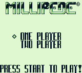 Screenshot of Arcade Classic 2: Centipede / Millipede (Game Boy, 1995) - MobyGames