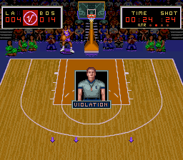 Screenshot of Super Slam Dunk (SNES, 1993) - MobyGames