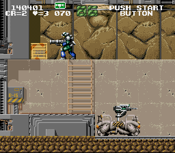 Screenshot of GunForce: Battle Fire Engulfed Terror Island (SNES, 1991 ...