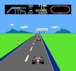 Screenshot of F1 Race (NES, 1984) - MobyGames