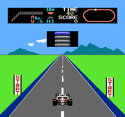 Screenshot of F1 Race (NES, 1984) - MobyGames