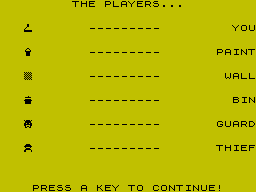 Screenshot of Airbrush (ZX Spectrum, 1983) - MobyGames