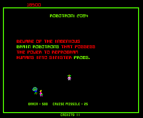 Screenshot of Robotron: 2084 (Arcade, 1982) - MobyGames