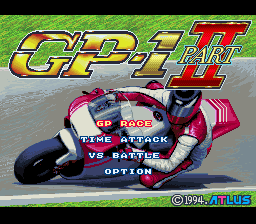 Screenshot of GP-1 Part II (SNES, 1994) - MobyGames