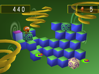 Screenshot of Q*bert (PlayStation, 1999) - MobyGames