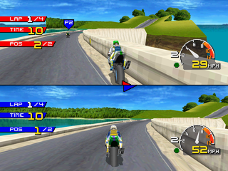 Screenshot of Moto Racer (PlayStation, 1997) - MobyGames