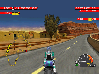 Screenshot of Moto Racer (PlayStation, 1997) - MobyGames
