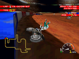 Screenshot of Moto Racer (PlayStation, 1997) - MobyGames