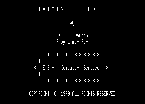 Mine Field (1979) - MobyGames