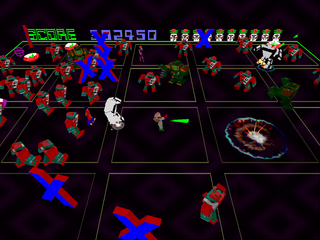 Screenshot of Robotron X (PlayStation, 1996) - MobyGames