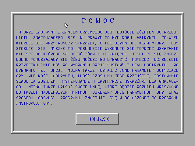 Screenshot of Mat Miś (DOS, 1994) - MobyGames