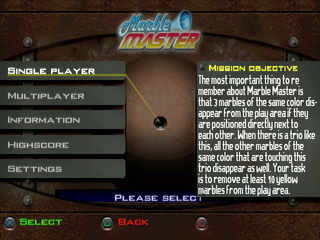 Screenshot of Marble Master (PlayStation, 1997) - MobyGames