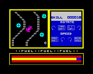 Screenshot of Knight Driver (ZX Spectrum, 1984) - MobyGames